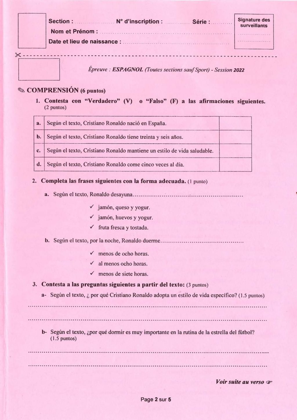 Bac Maths 2022 : Toutes les épreuves de la session principale - Polture