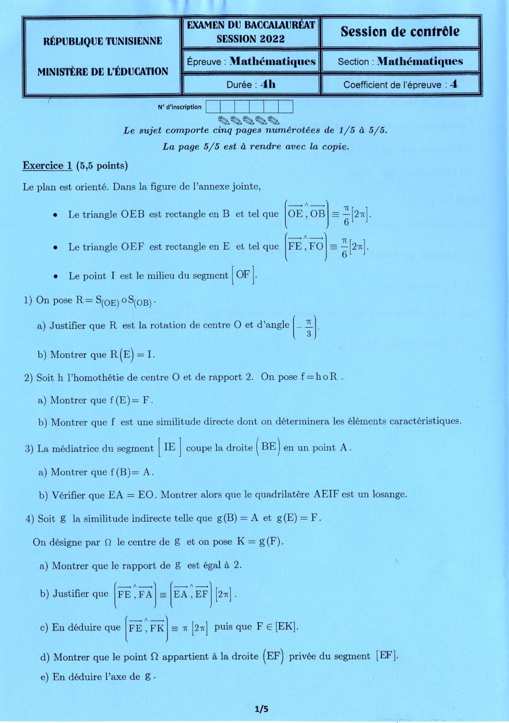 Bac Maths 2022 : Toutes les épreuves de la session de contrôle - Polture