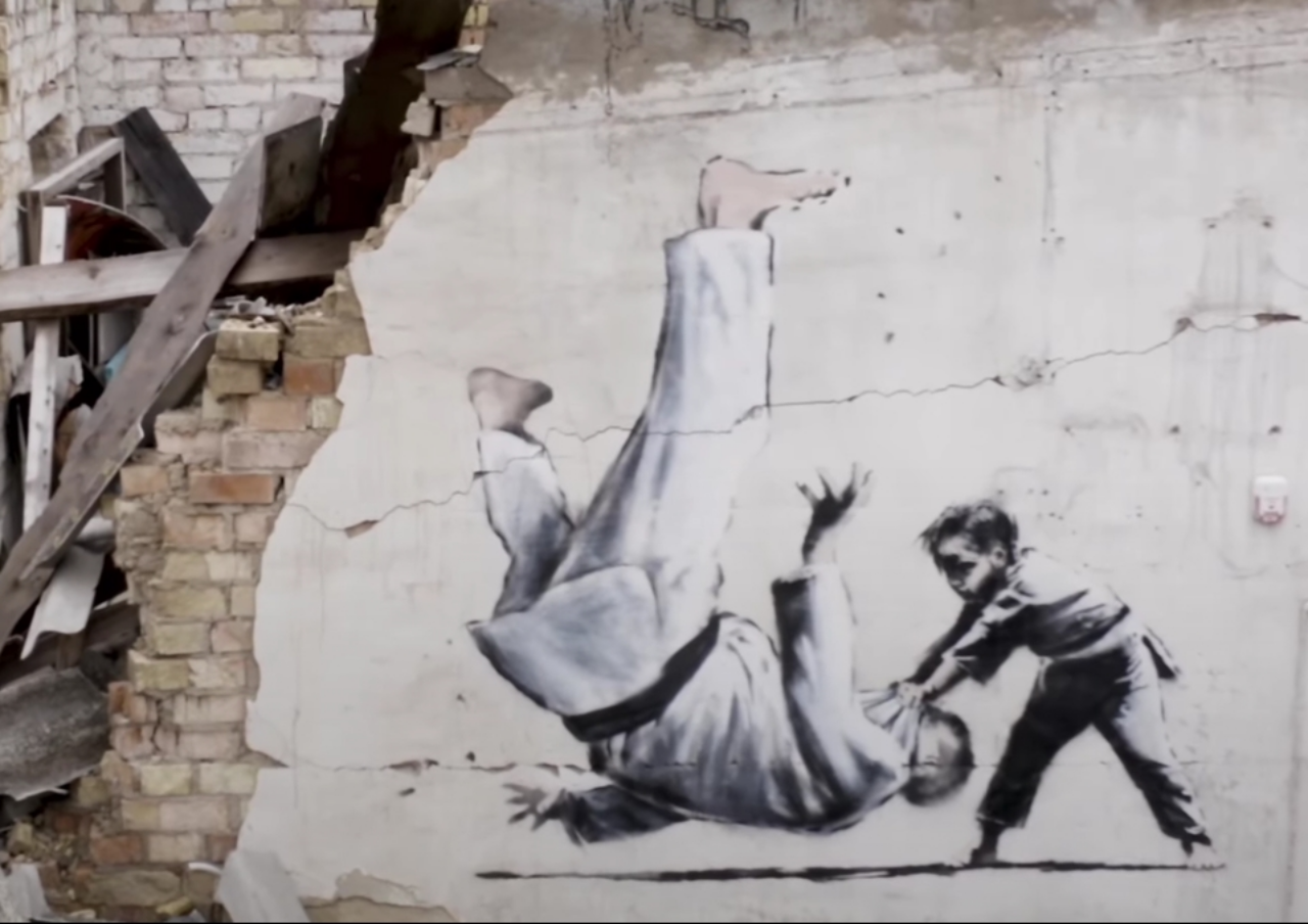 Bansky de passage en Ukraine (vidéo) - Polture