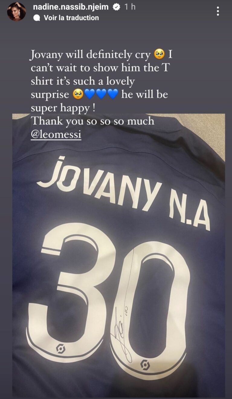 Messi surprend le fils de Nadine Nassib Njeim - Polture