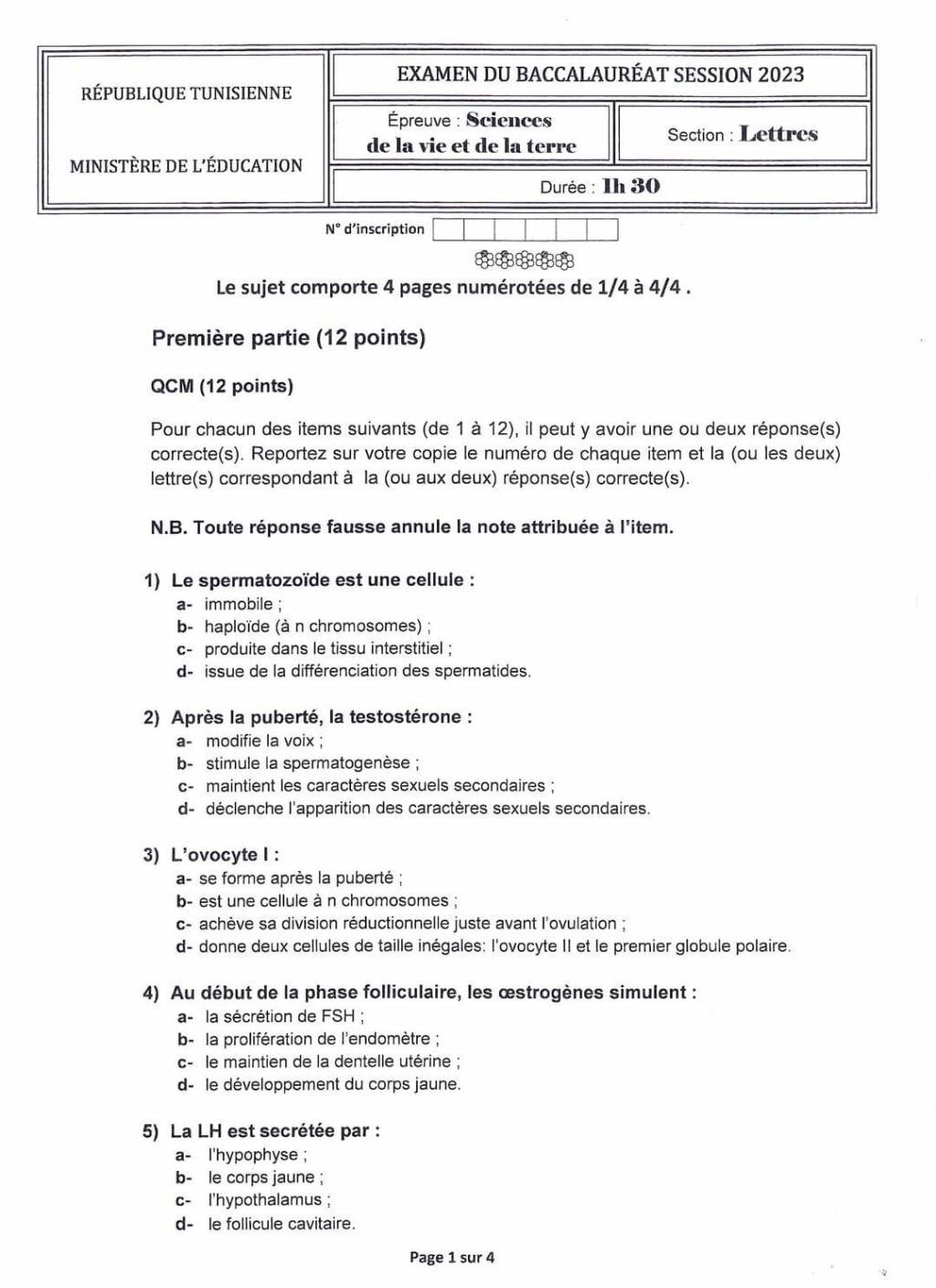 Bac 2023 : Toutes les épreuves du Bac Lettres (session principale ...