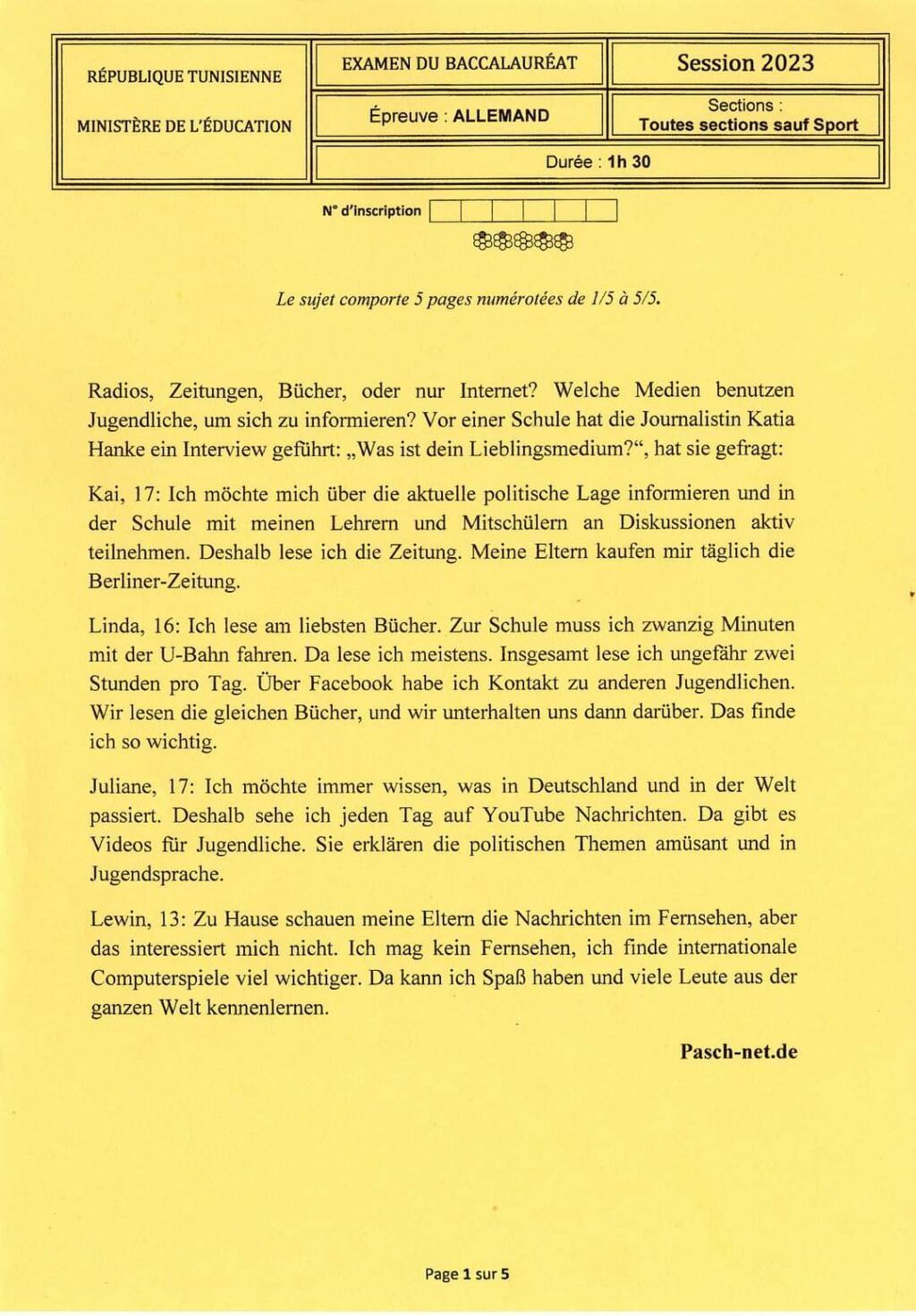 Bac 2023 : Toutes les épreuves du Bac Sciences Expérimentales (session ...