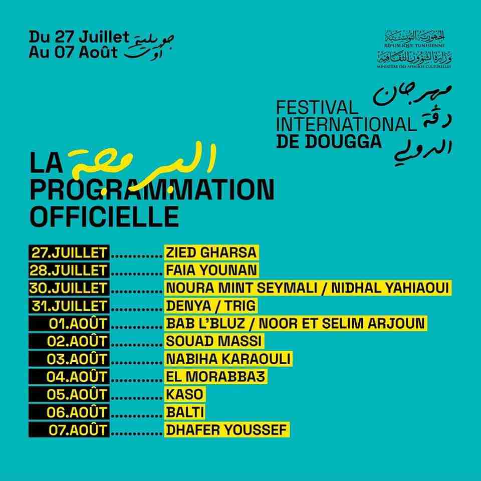 Le Festival International de Dougga dévoile sa programmation pour sa ...
