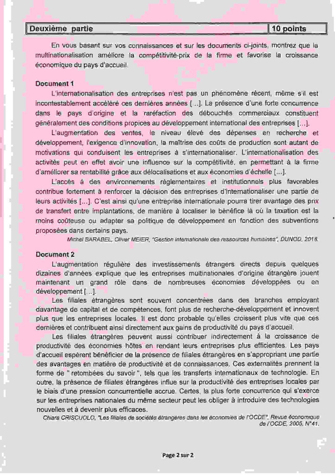 Session de contrôle 2023 : Toutes les épreuves du Bac Economie Gestion ...