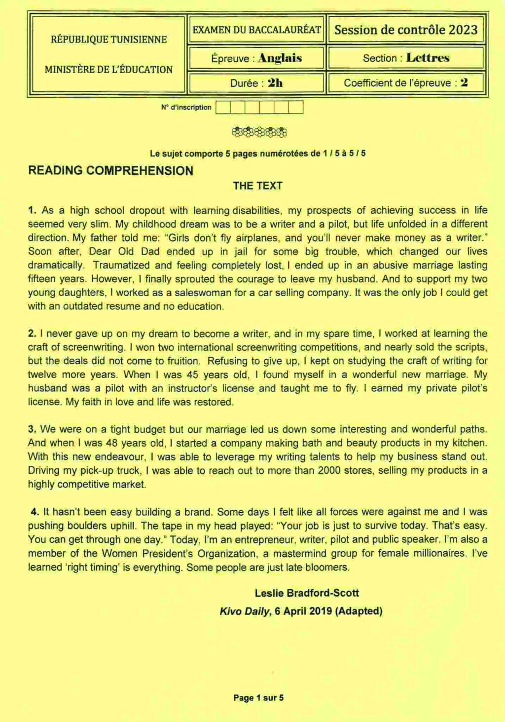 Session de contrôle 2023 : Toutes les épreuves du Bac Lettres - Polture