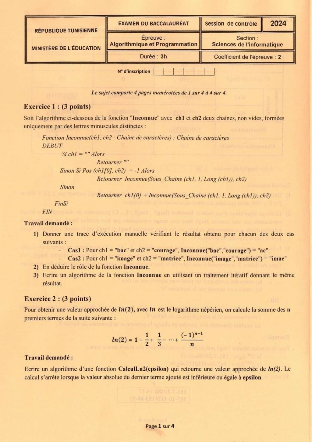 Bac 2024 - Session de contrôle : Toutes les épreuves de la section ...
